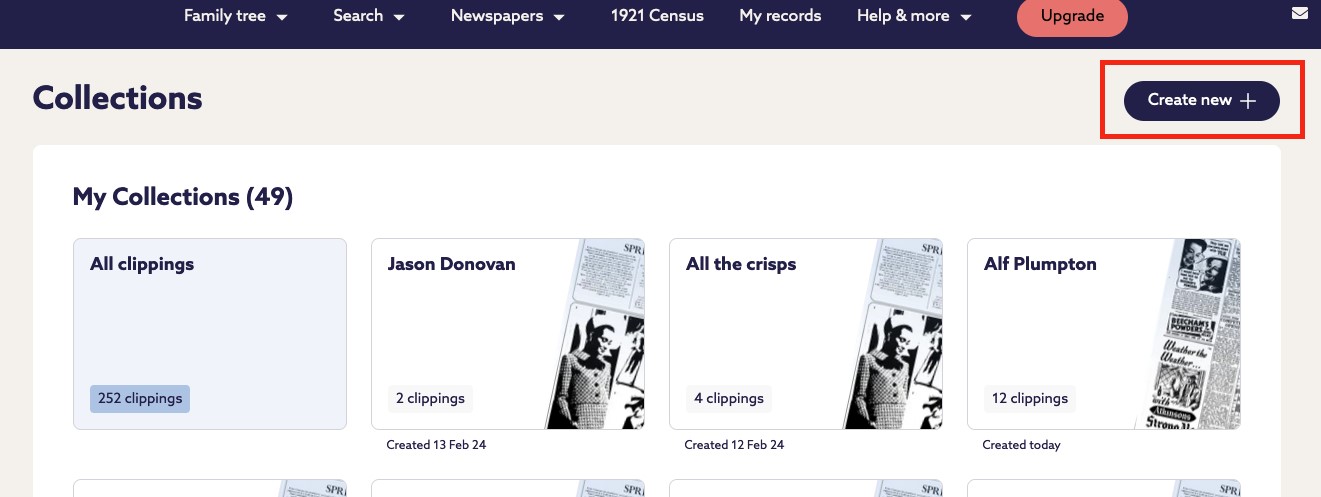 What are Collections and how do they work? - Help and FAQs | findmypast ...